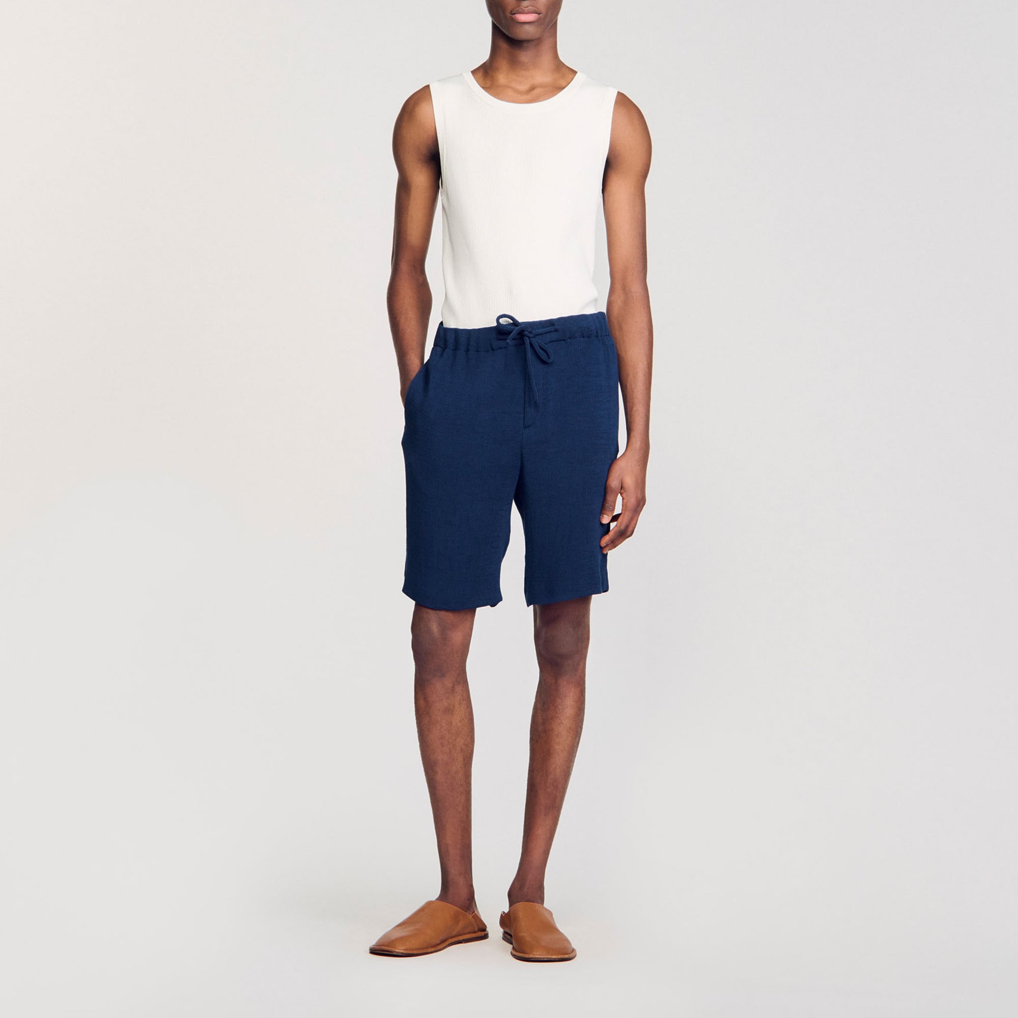 SANDRO Pleated Bermuda Shorts
